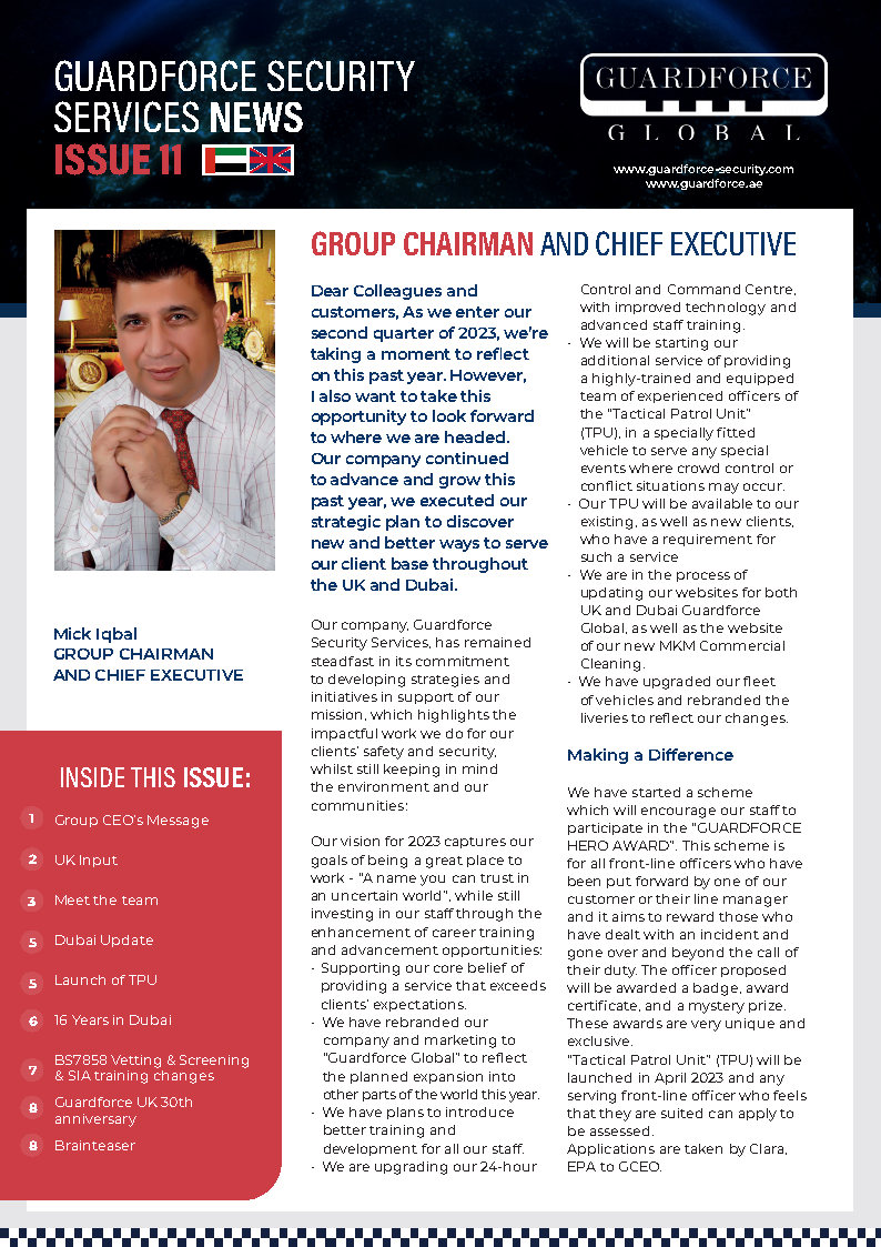 Summer Newsletter 2023 - Guardforce Global