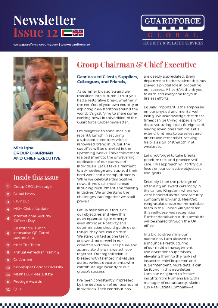 Newsletters - Guardforce Global